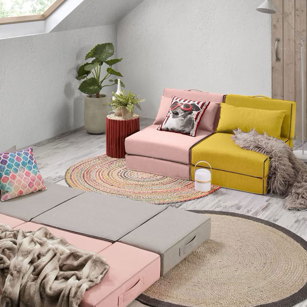 Puffs Cama Plegables | Puffs Convertibles en Cama | La Oca